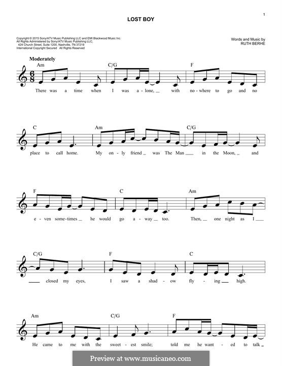 Lost Boy by R. Berhe - sheet music on MusicaNeo