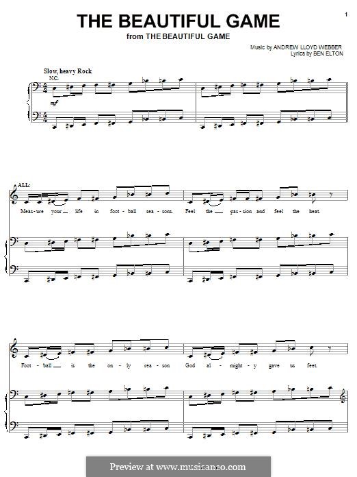 The Beautiful Game by A.L. Webber - sheet music on MusicaNeo