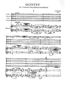 String Quintet in F minor by A. Borodin - sheet music on MusicaNeo