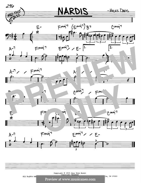 Nardis by M. Davis - sheet music on MusicaNeo