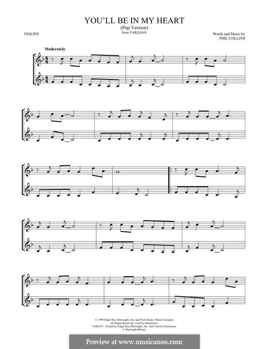 You'll Be in My Heart (from Walt Disney's Tarzan) Pop version by P ...