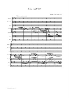 Beatus Vir, RV 597 by A. Vivaldi - sheet music on MusicaNeo