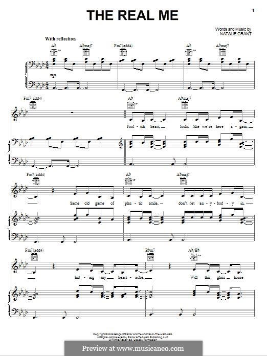 The Real Me by N. Grant - sheet music on MusicaNeo
