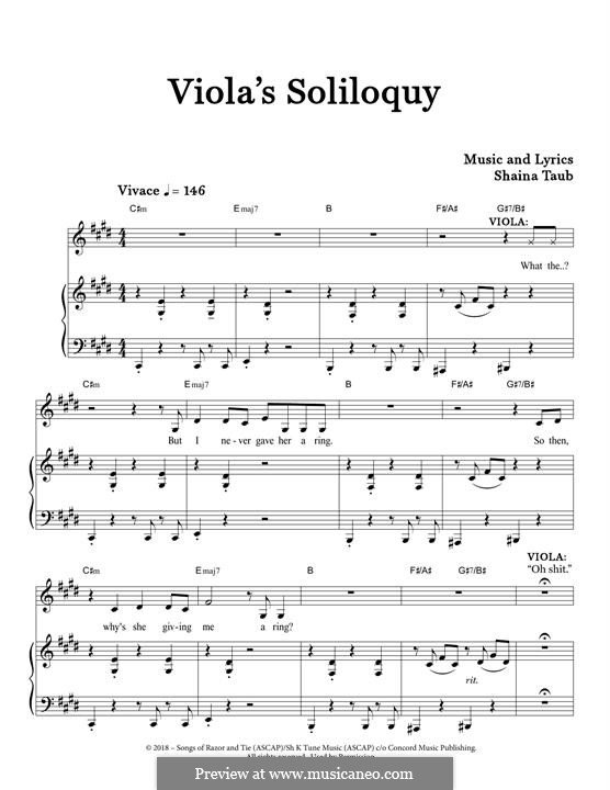 Viola's Soliloquy (from Twelfth Night) by S. Taub on MusicaNeo