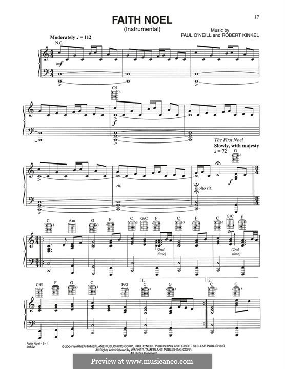 Faith Noel (Trans-Siberian Orchestra) by P. O'Neill, R. Kinkel on MusicaNeo