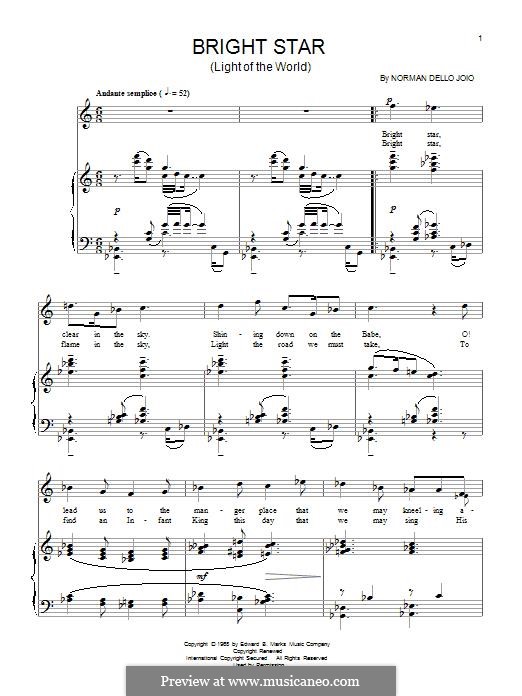 Bright Star by N. Dello Joio - sheet music on MusicaNeo