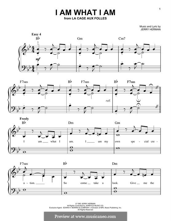 I am What I am by J. Herman - sheet music on MusicaNeo