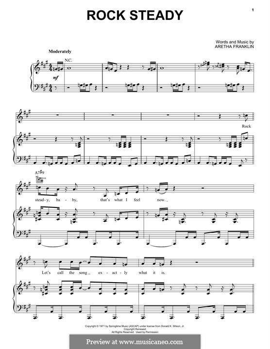 Rock Steady by A. Franklin - sheet music on MusicaNeo