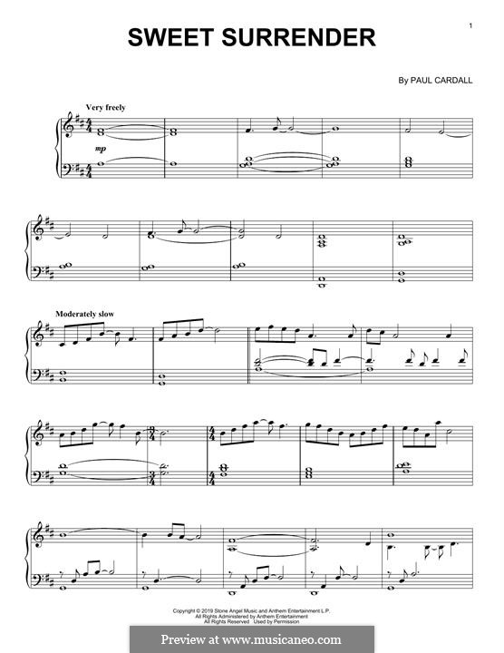 Sweet Surrender by P. Cardall - sheet music on MusicaNeo