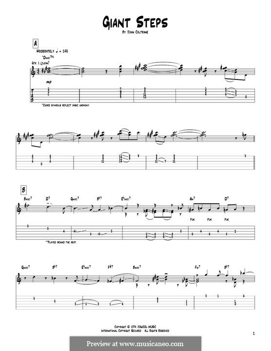 Giant Steps by J. Coltrane - sheet music on MusicaNeo
