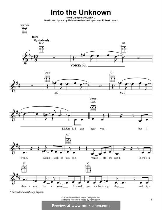 Into the Unknown (from Disney's Frozen 2) by R. Lopez, K. Anderson-Lopez on MusicaNeo