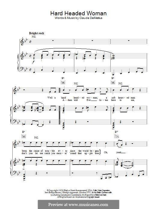 Hard Headed Woman (Elvis Presley) by C. DeMetrius on MusicaNeo