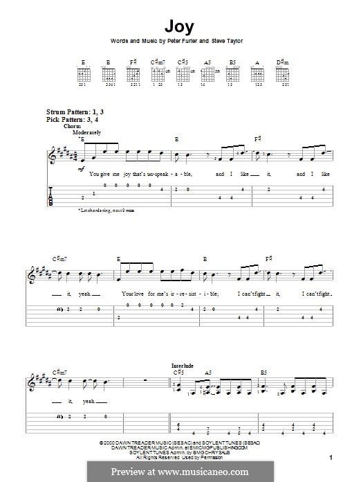 Joy by P. Furler, S. Taylor - sheet music on MusicaNeo