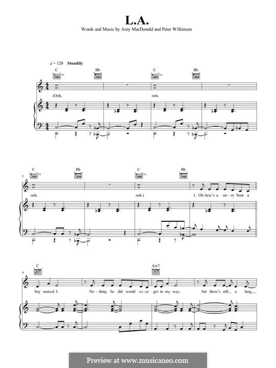 L.A. by A. MacDonald, P. Wilkinson - sheet music on MusicaNeo