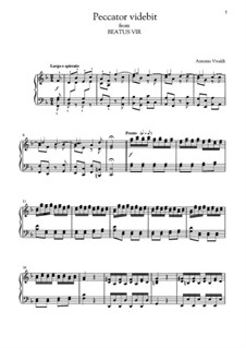 Beatus Vir, RV 597 by A. Vivaldi - sheet music on MusicaNeo