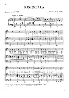 Reginella by G. Lama - sheet music on MusicaNeo