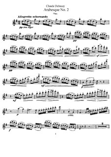 Arabesque No.2 (Two Arabesque, L.66) by C. Debussy on MusicaNeo