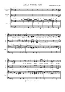 All Are Welcome Here by D. Bischoff - sheet music on MusicaNeo