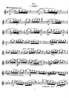 Pan, for Flute and Piano by J. Donjon - sheet music on MusicaNeo