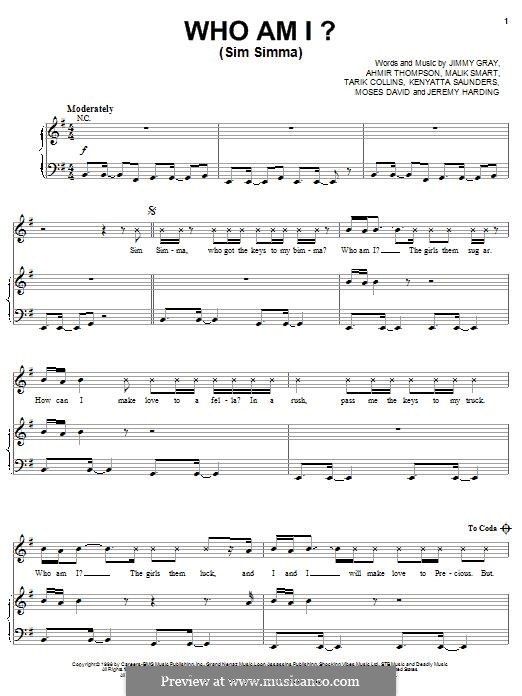 Who Am I (Sim Simma) by A.K. Thompson, J. Gray, T. Collins, M. Smart on ...