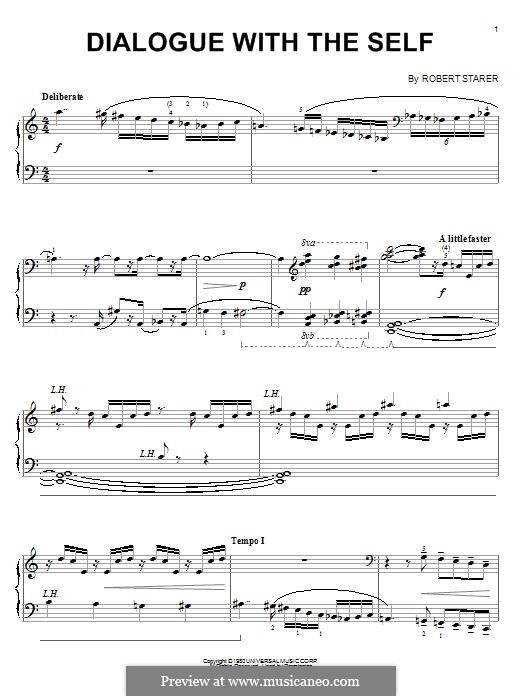 Dialogue With The Self by R. Starer - sheet music on MusicaNeo