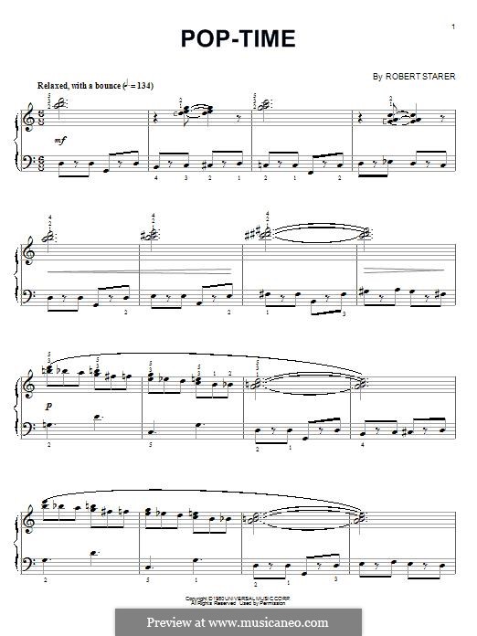 Pop-Time by R. Starer - sheet music on MusicaNeo