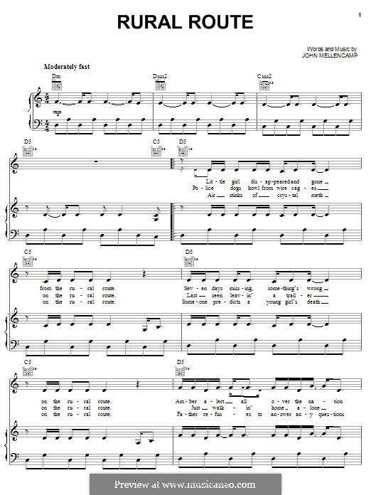 Rural Route by J. Mellencamp - sheet music on MusicaNeo