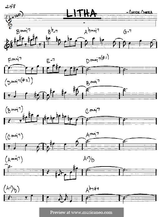 Litha by C. Corea - sheet music on MusicaNeo