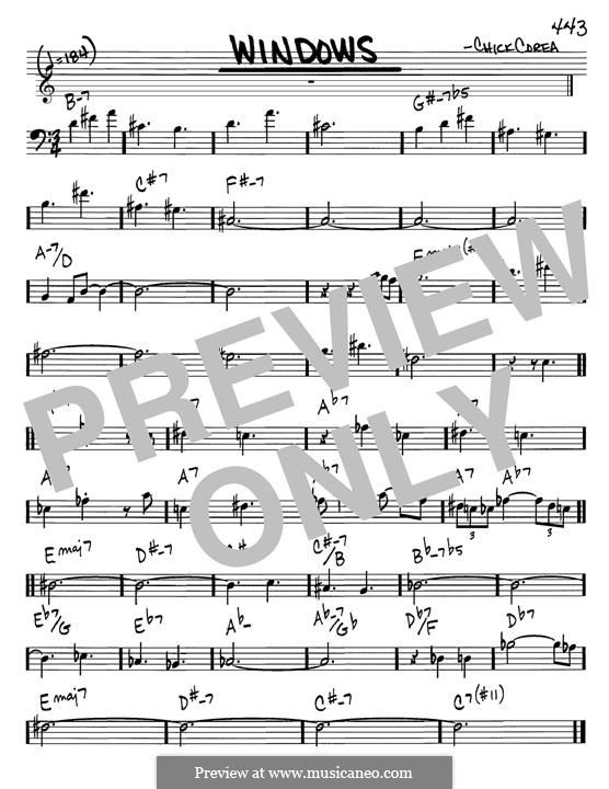 Windows by C. Corea - sheet music on MusicaNeo