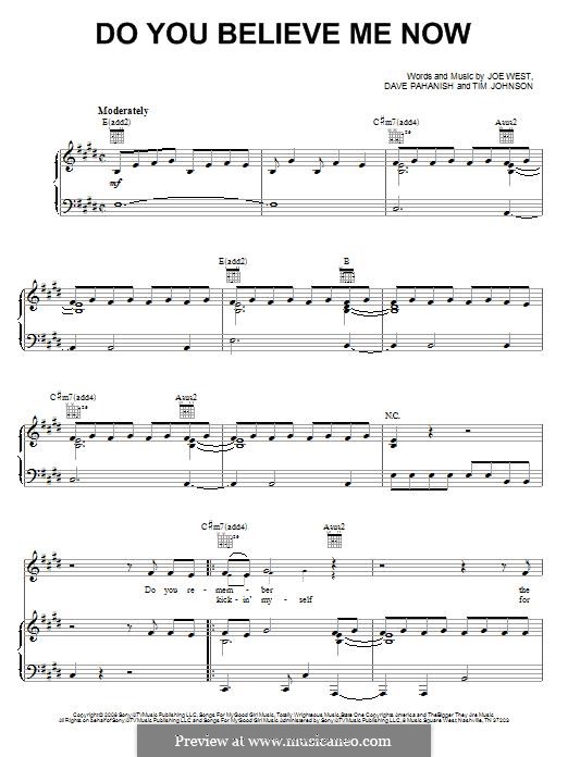 Do You Believe Me Now (Jimmy Wayne) by D. Pahanish, J. West, T. Johnson ...