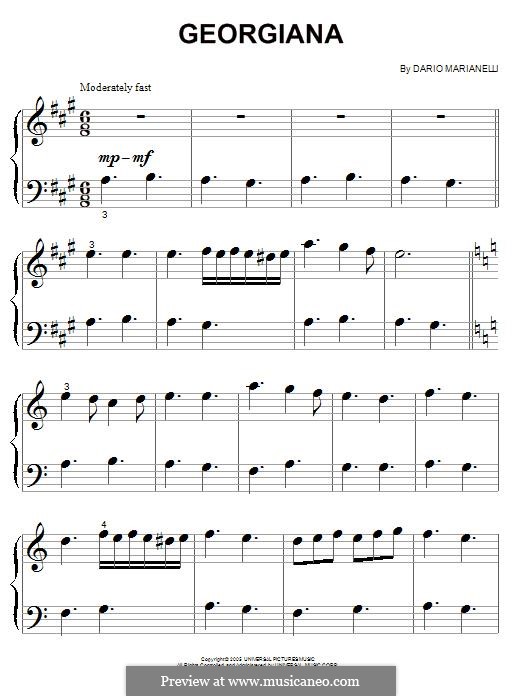 Georgiana by D. Marianelli - sheet music on MusicaNeo