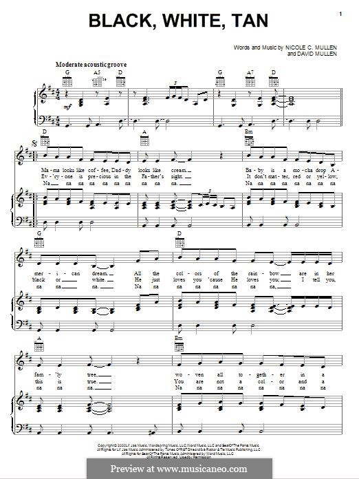 Black, White, Tan by N.C. Mullen - sheet music on MusicaNeo