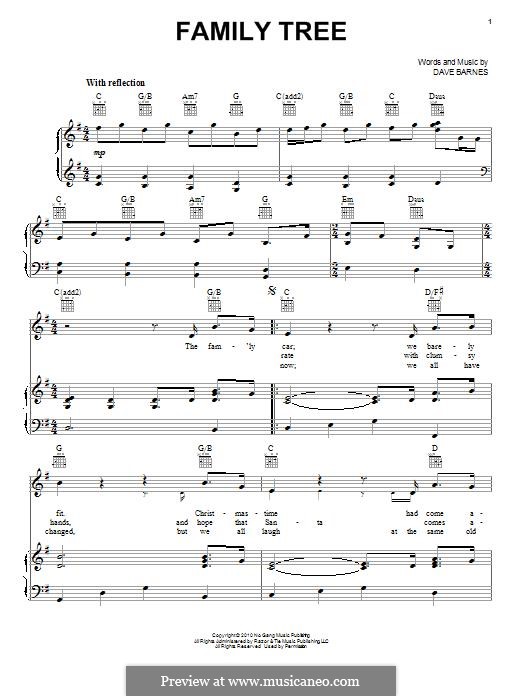 Family Tree by D. Barnes - sheet music on MusicaNeo