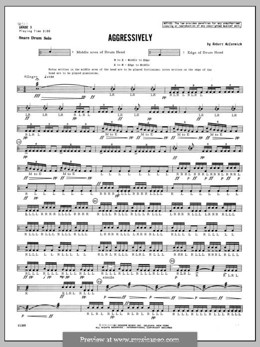 Aggressively by R. McCormick - sheet music on MusicaNeo