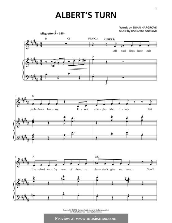 Albert's Turn by B. Anselmi - sheet music on MusicaNeo