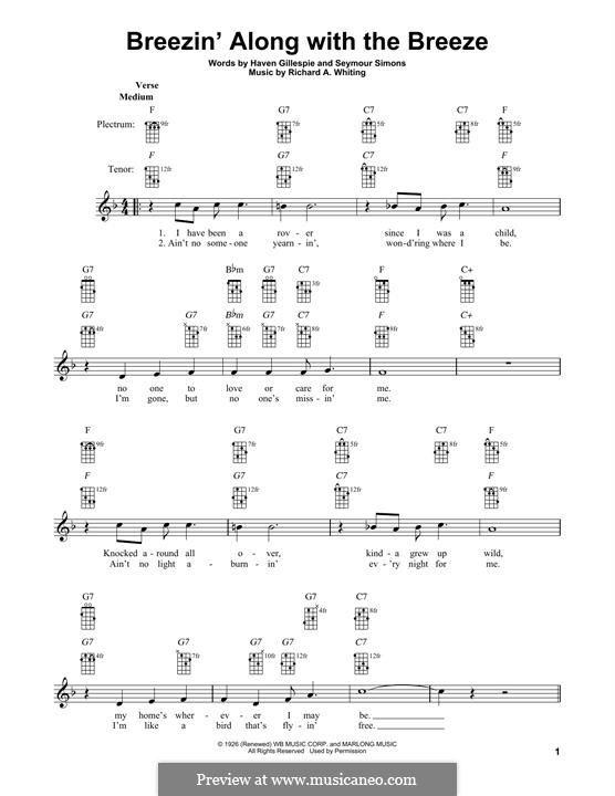 Breezin' Along with the Breeze by H. Gillespie, R.A. Whiting, S. Simons ...
