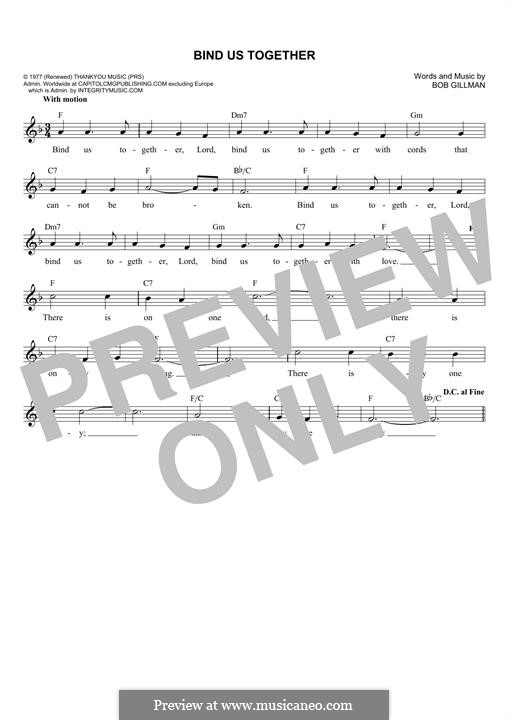 Bind Us Together by B. Gillman - sheet music on MusicaNeo