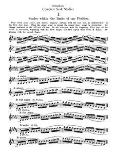 Scale Studies for Violin by H. Schradieck - sheet music on MusicaNeo
