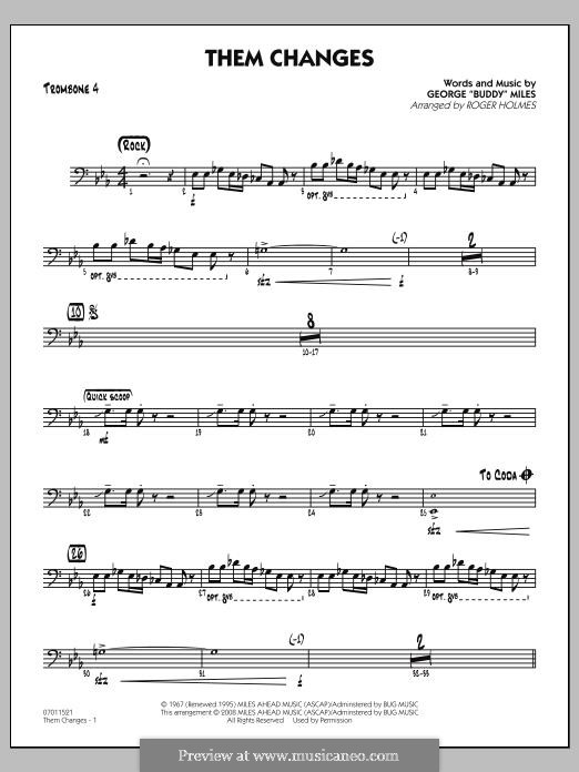 Them Changes by G.'. Miles - sheet music on MusicaNeo
