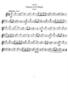 Theme in G Major by T. Latour - sheet music on MusicaNeo