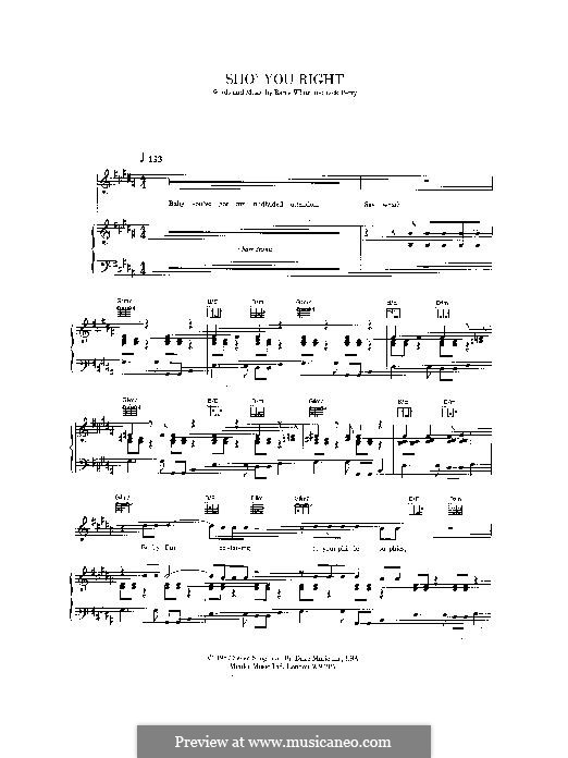 Sho' You Right by B. White, J. Perry - sheet music on MusicaNeo