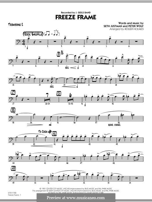 Freeze Frame (The J. Geils Band) by P. Wolf, S. Justman on MusicaNeo