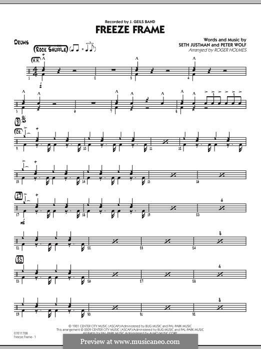 Freeze Frame (The J. Geils Band) by P. Wolf, S. Justman on MusicaNeo