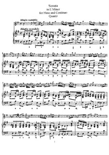 Sonata for Flute and Basso Continuo No.5, QV 1:77 Op.1 by J.J. Quantz ...