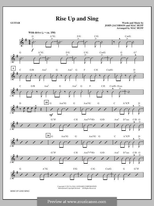 Rise Up and Sing by M. Huff, J. Jacobson - sheet music on MusicaNeo