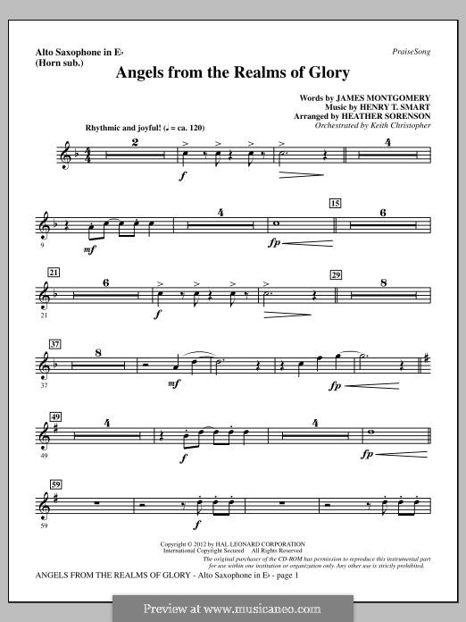 Angels, from the Realms of Glory (arr. Heather Sorenson) by H. Smart on MusicaNeo
