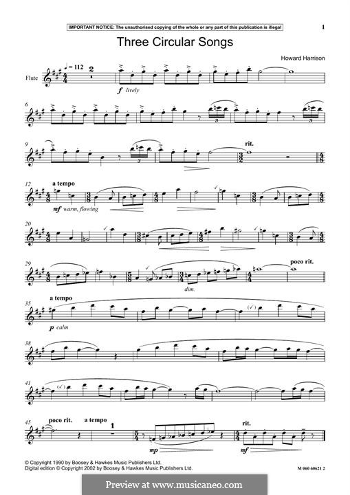 Three Circular Songs by H. Harrison - sheet music on MusicaNeo