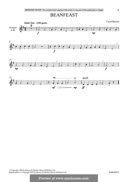 Beanfeast by C. Barratt - sheet music on MusicaNeo