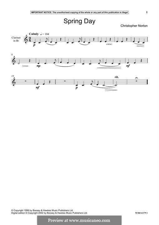 Spring Day by C. Norton - sheet music on MusicaNeo