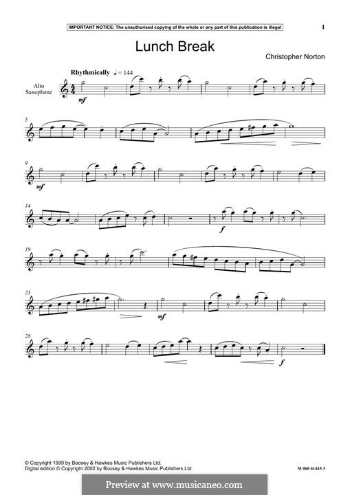 Lunch Break by C. Norton - sheet music on MusicaNeo